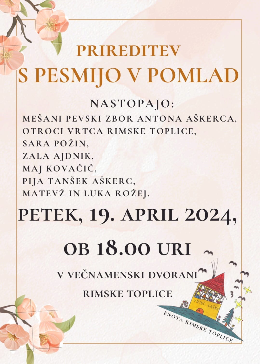 S pesmijo v pomlad | Laško